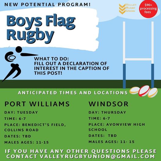 Boys Flag Rugby – Valley Rugby Union